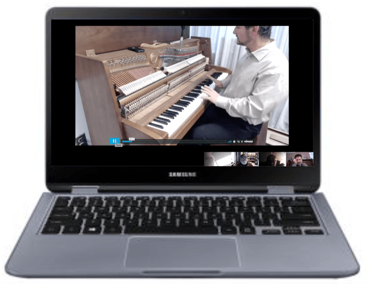 Tuning on screen to class – How to Tune Pianos